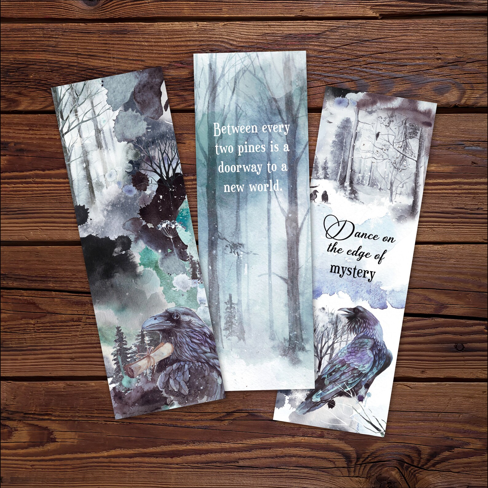 Raven Printable Bookmarks, Once Upon a Time, Fantasy Gifts for Readers ...