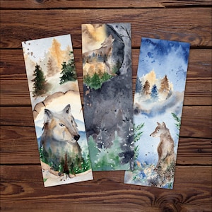 Printable Bookmarks With Woodland Animals & Wildlife Art, Bundle of 36 ...