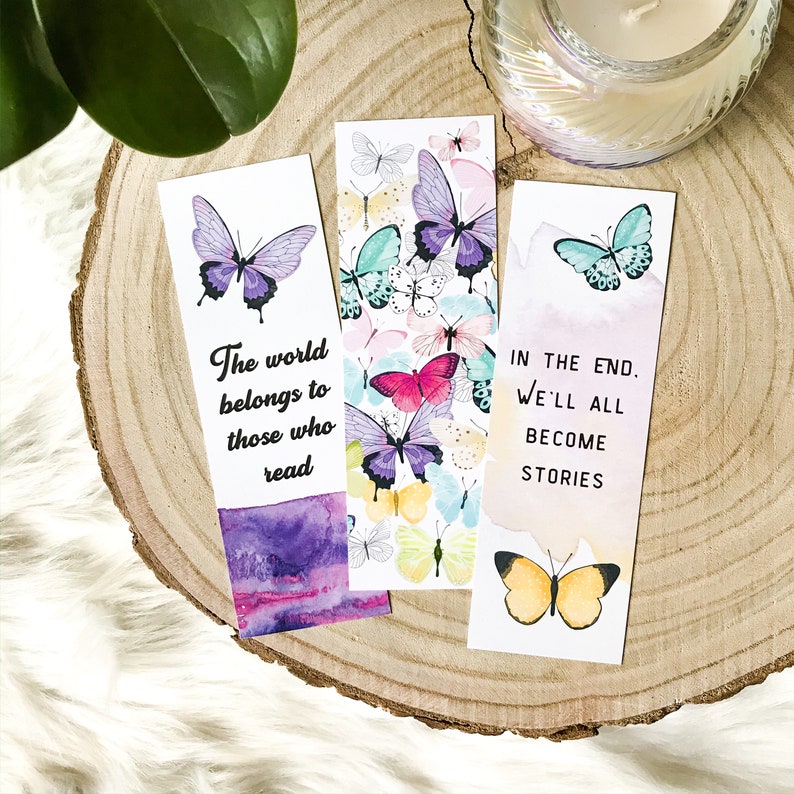 Butterflies Printable Bookmark Planner Bookmark Digital | Etsy