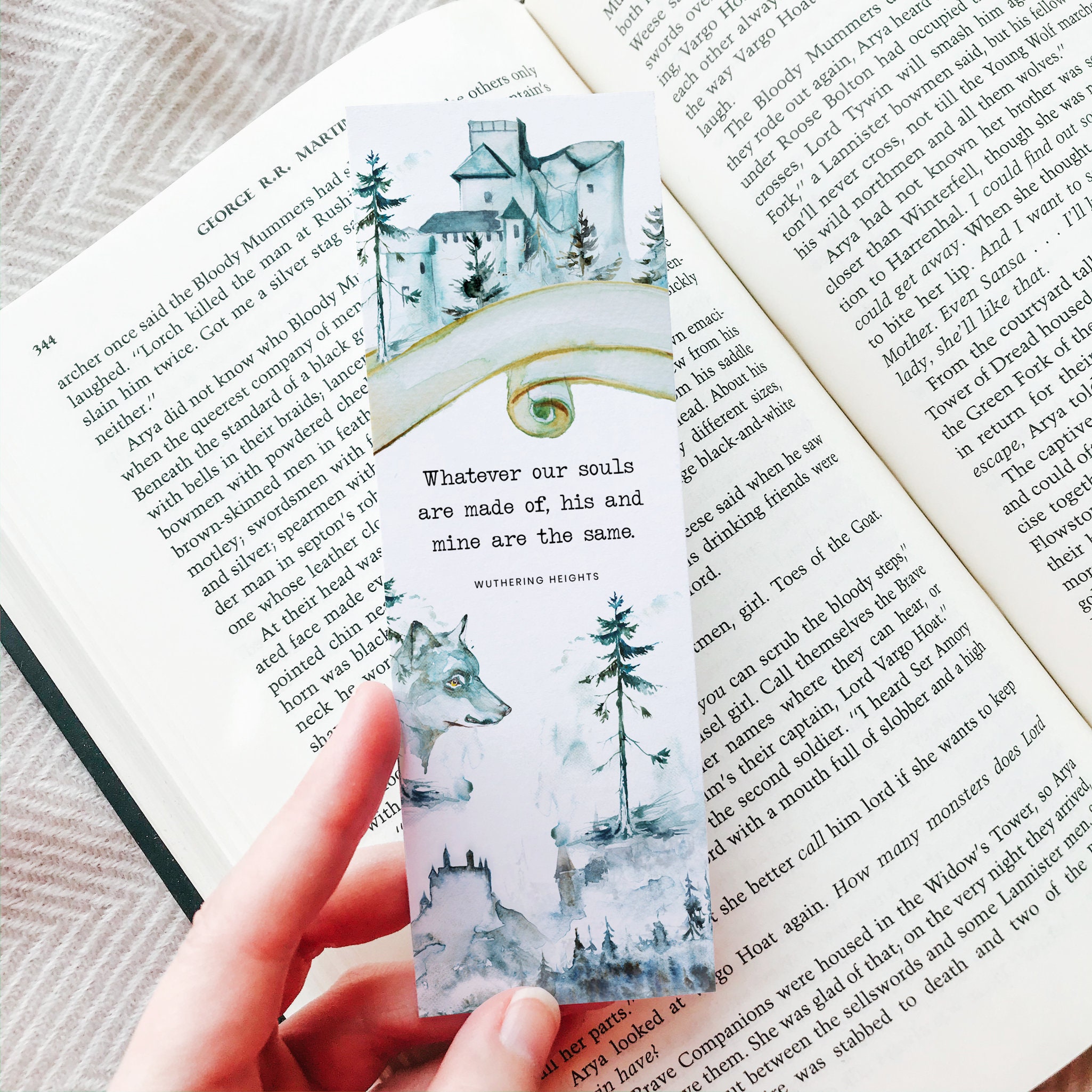 Wuthering Heights Bookmark With Quote, Printable Literary Bookmark ...