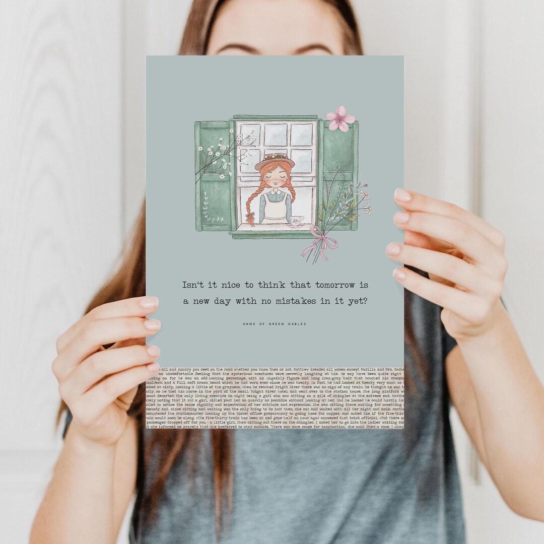 Anne of Green Gables Poster, Printable Wall Art With Positive Quote ...