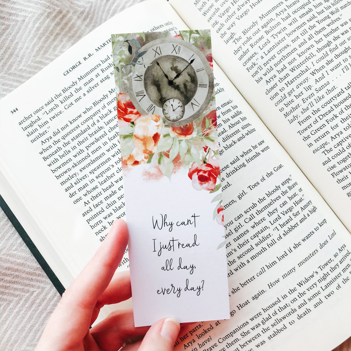 Printable Bookmarks With Quotes, Watercolor Bookmark Art, Bookish Gifts ...