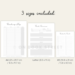 Reading Journal Printable Books to Read Book Diary Reading Tracker ...