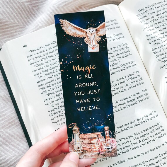 Magic Printable Bookmark Witchcraft Wizard Book Marker | Etsy