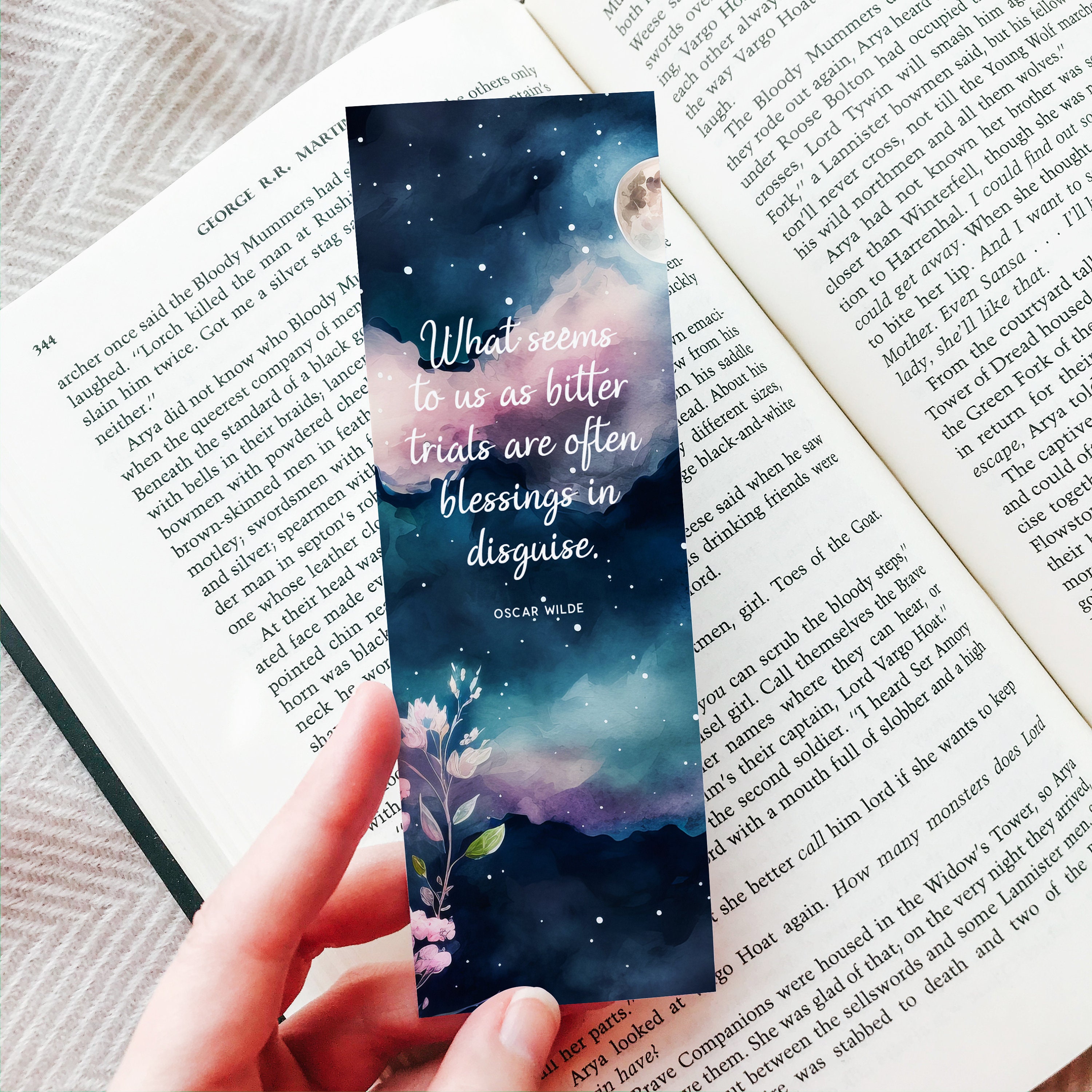 Literary Bookmarks Printable, Night Sky Set With Classic Literature ...