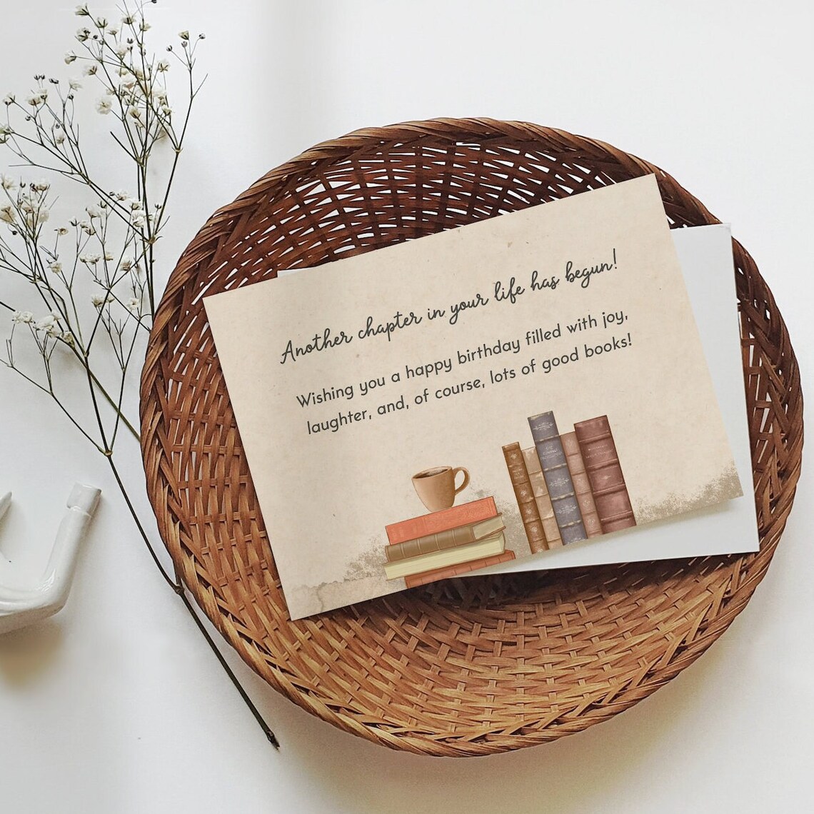Literary Birthday Card for Book Lovers, Digital Greeting Card Happy ...