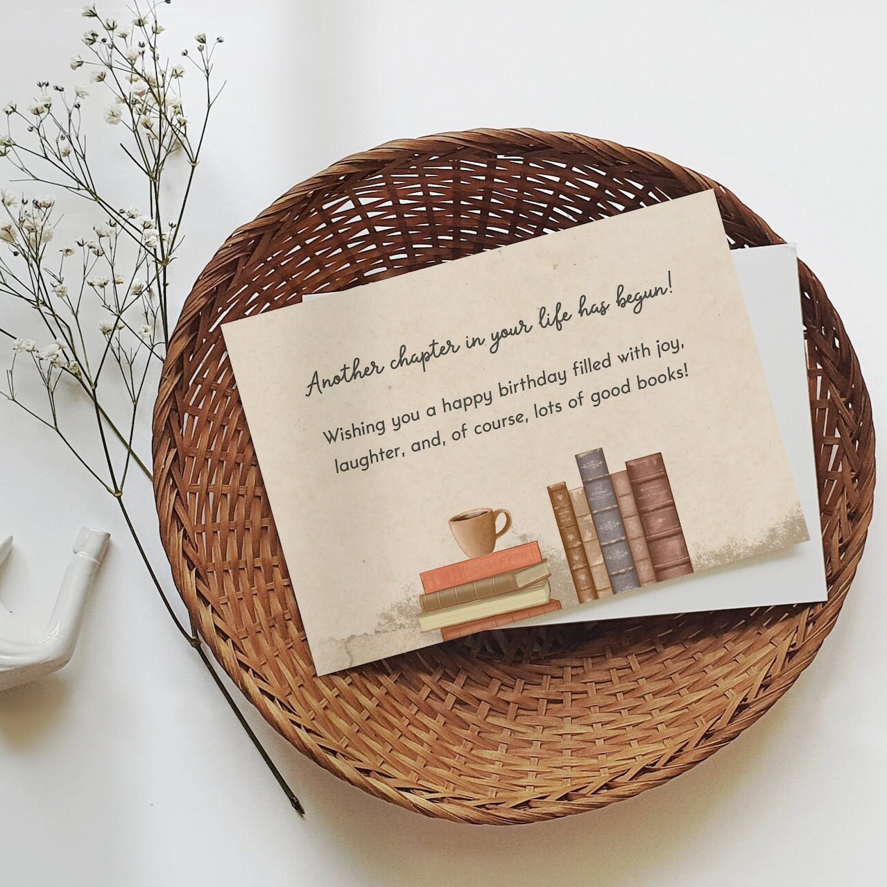 Literary Birthday Card for Book Lovers, Digital Greeting Card Happy ...