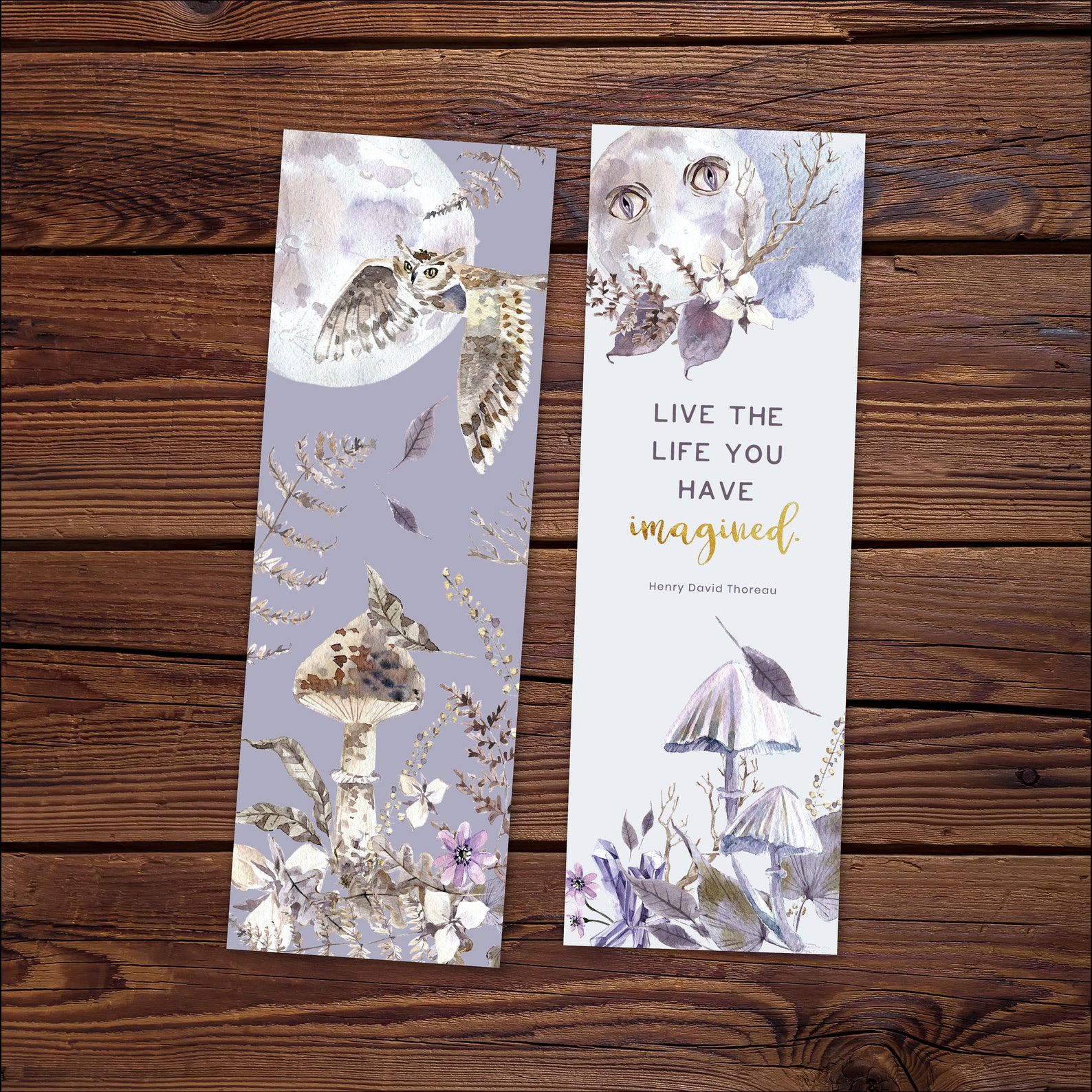 Woodland Bookmark Set Nature Printable Bookmarks with Quotes - Etsy 日本