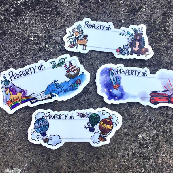 Property of Stickers - Etsy