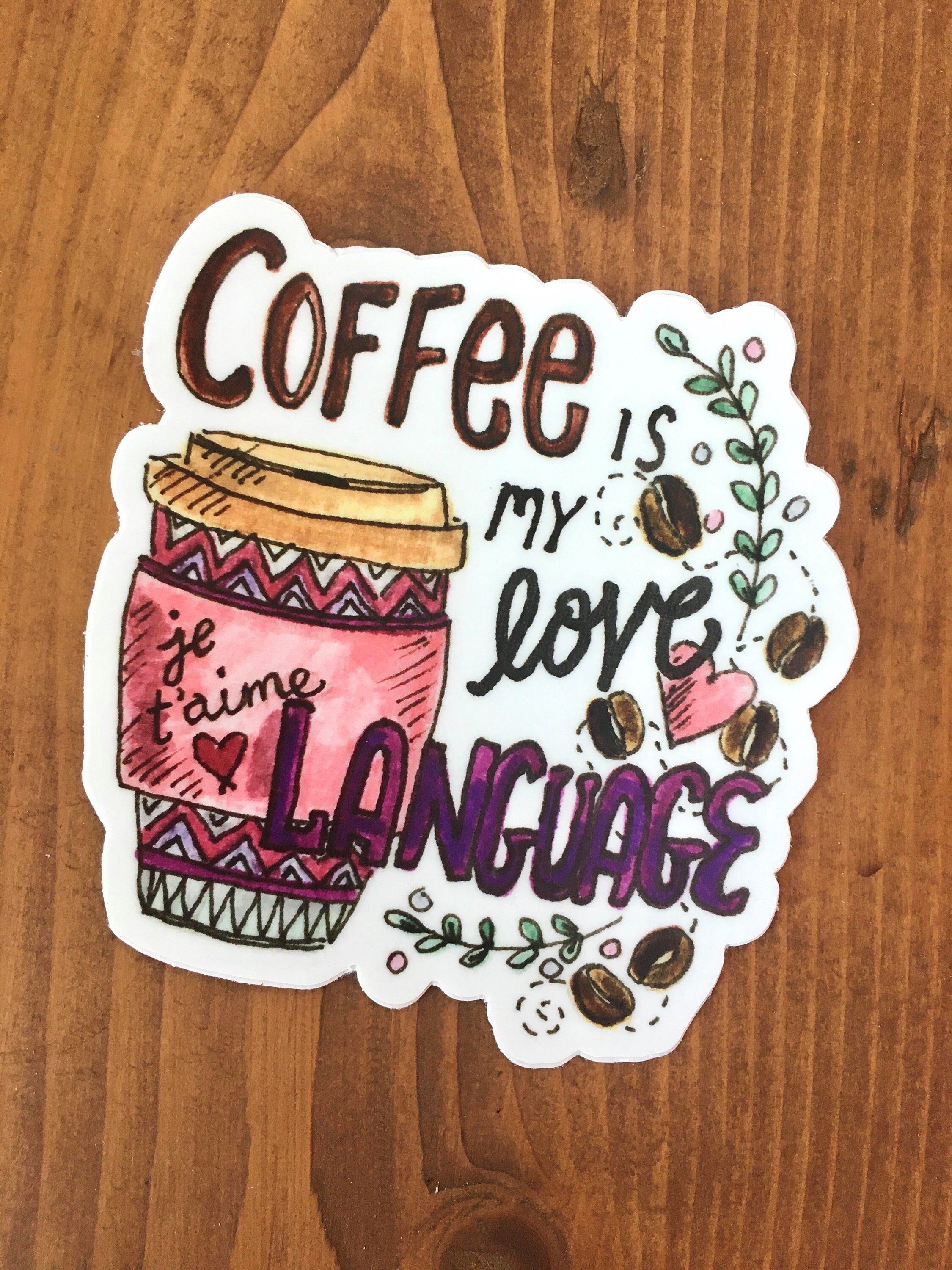 Coffee 3 Pack Vinyl Sticker Decal Dishwasher Safe | Etsy