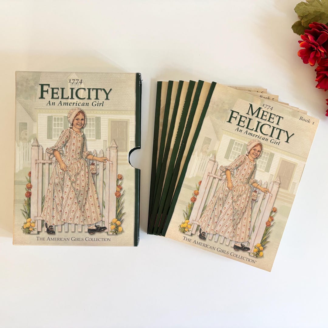 American Girl Felicity Book Set With Case *imperfect* // Vintage ...