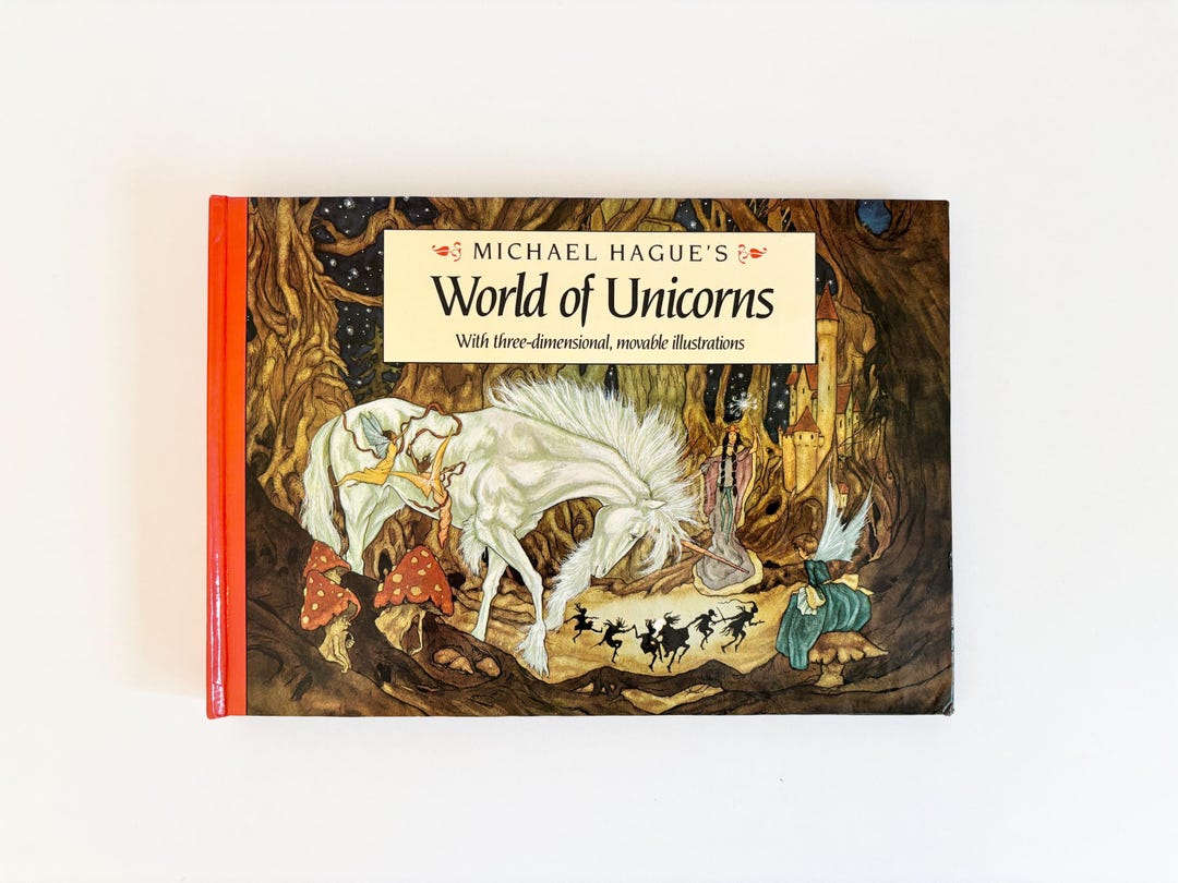 Michael Hague's World of Unicorns 3-D Pop-up Book // Vintage 1986 First ...