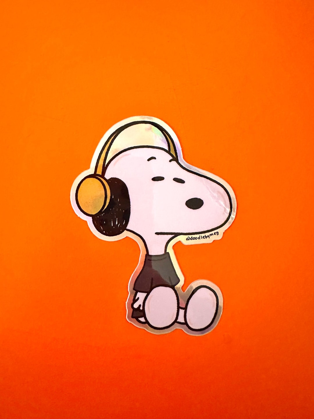 Emo Snoopy Holographic Sticker - Etsy