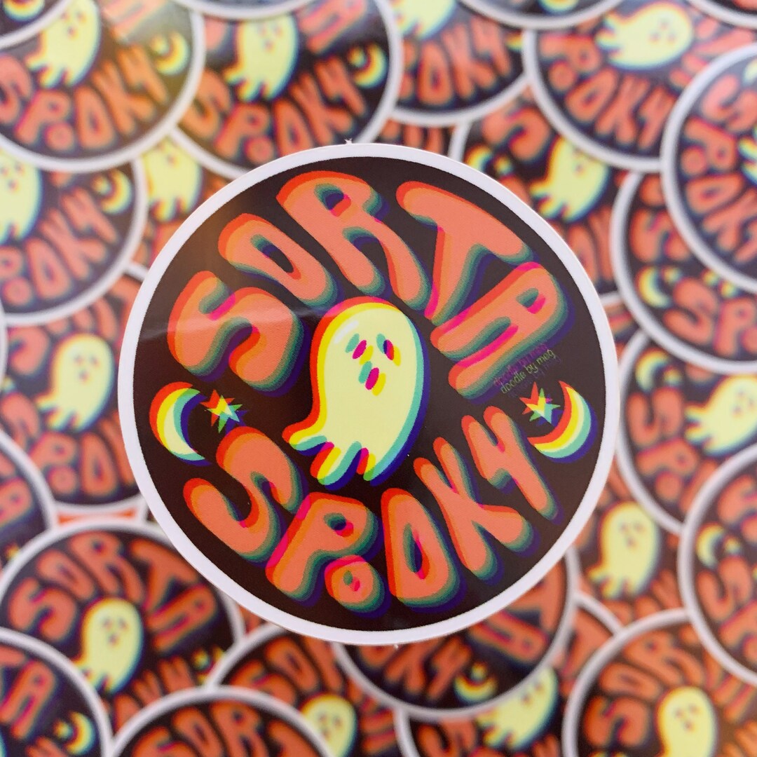 Sorta Spooky © 3D Sticker - Etsy