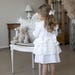 Long Sleeve Girls Linen Dress ASTRA Baby Linen Dress Baptism Dress ...