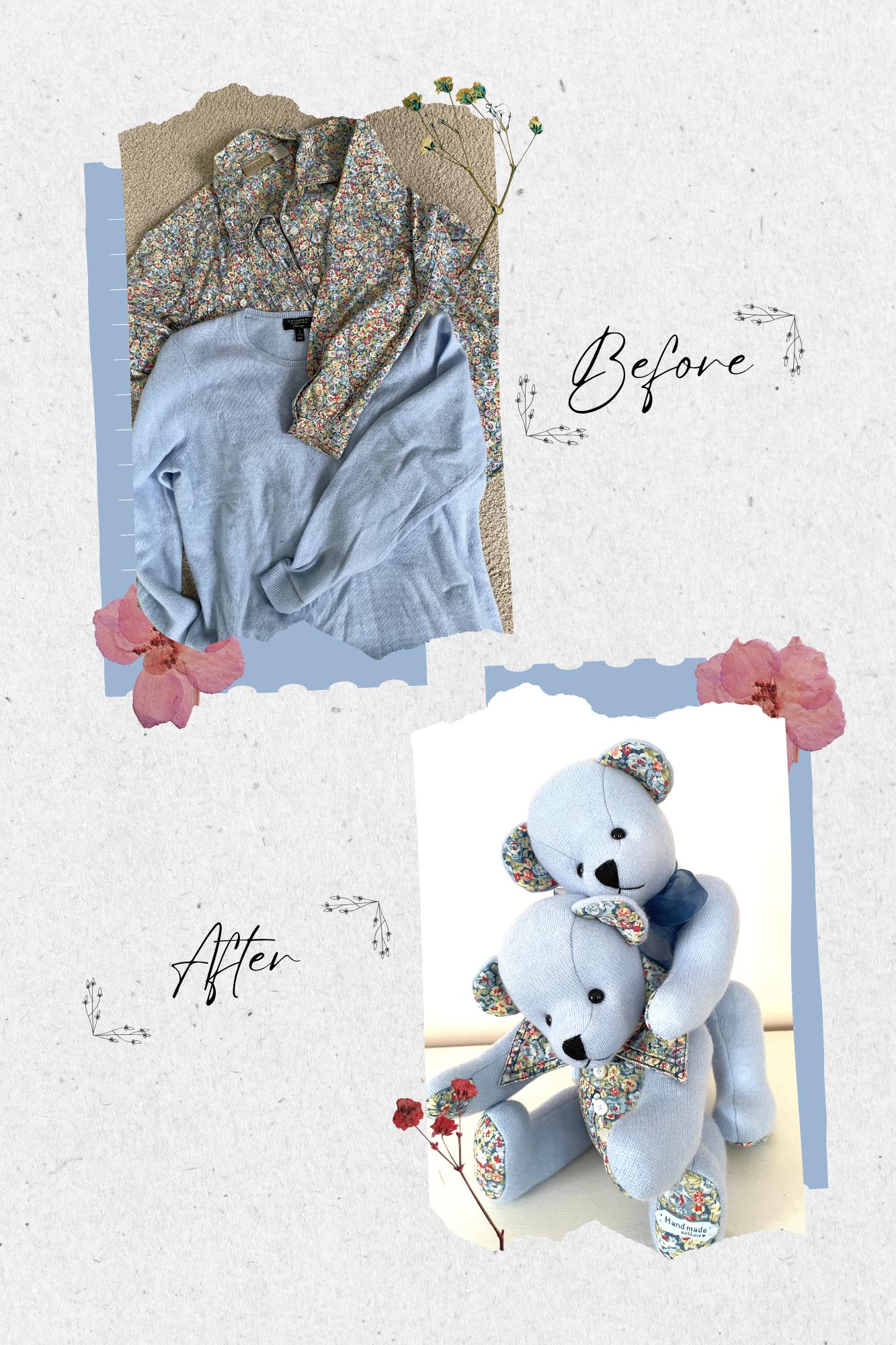 Memory Bears Handcrafted From Cherished Clothing Items Such as Shirts ...