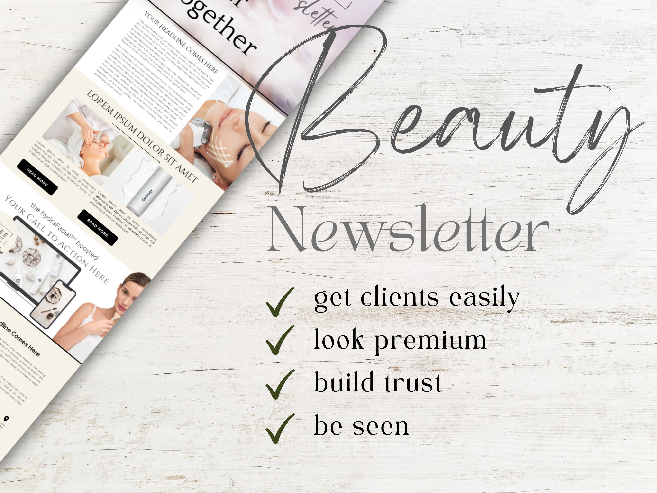 Beauty Canva Editable Email Design Newsletter, Skincare, Cosmetic ...