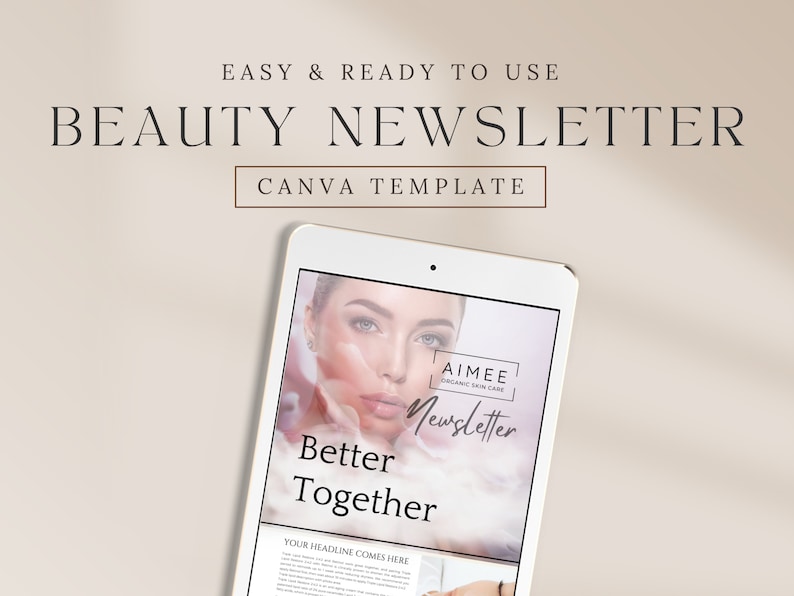 Beauty Canva Editable Email Design Newsletter, Skincare, Cosmetic ...