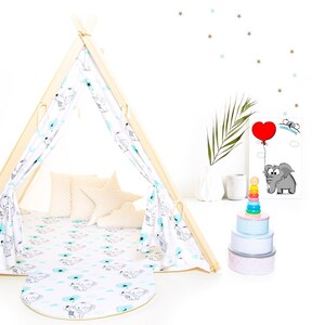 Baby Elephants Teepee Tent for Kids by Cuddlesome/ Tipi With - Etsy UK