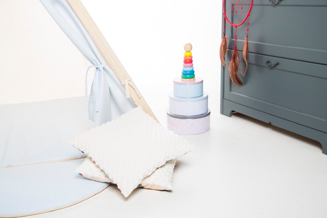 Tipi Tipi Tent Cotton Blue Teepee Tent for Children by | Etsy UK