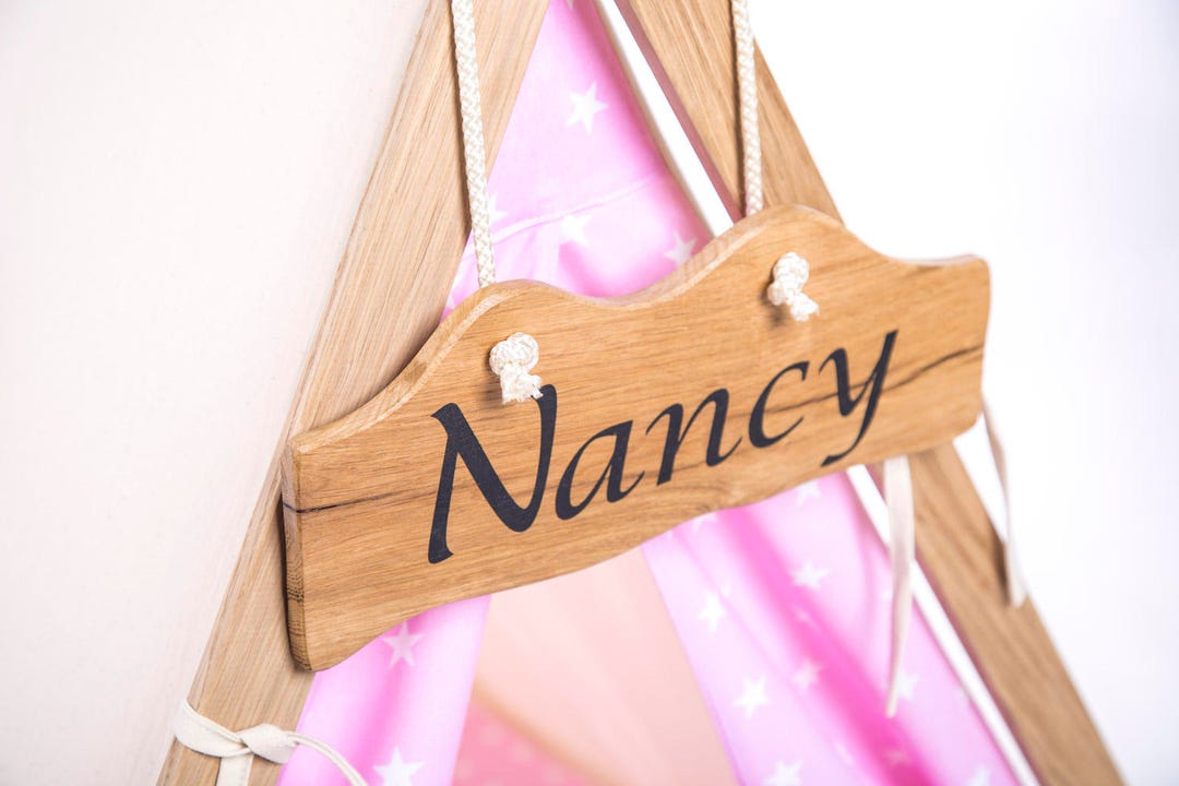 Personalised Teepee Tent Signboard, Kids Room Decoration, Teepee Tent ...