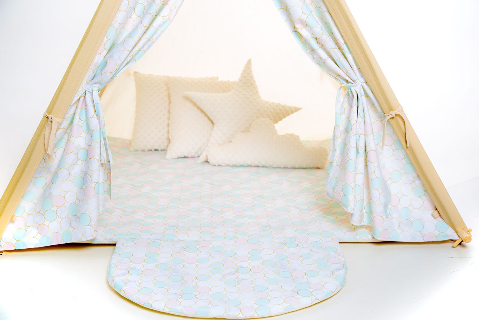Circle Pattern Teepee Tent Playhouse for Kids Birthday Gift - Etsy UK