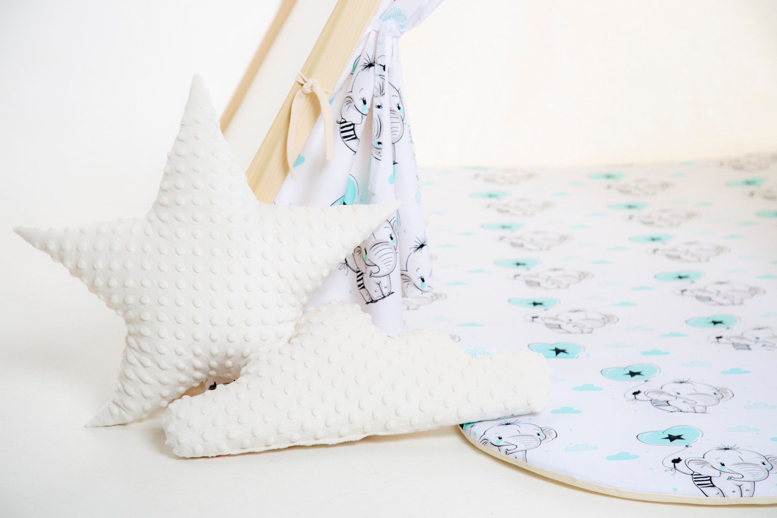 Baby Elephants Teepee Tent for Kids by Cuddlesome/ Tipi With - Etsy UK