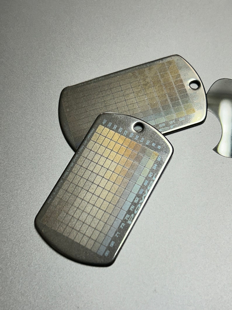 Xtool F1 Ultra Fiber Test Grid Color Engraving Stainless Steel, Copper ...