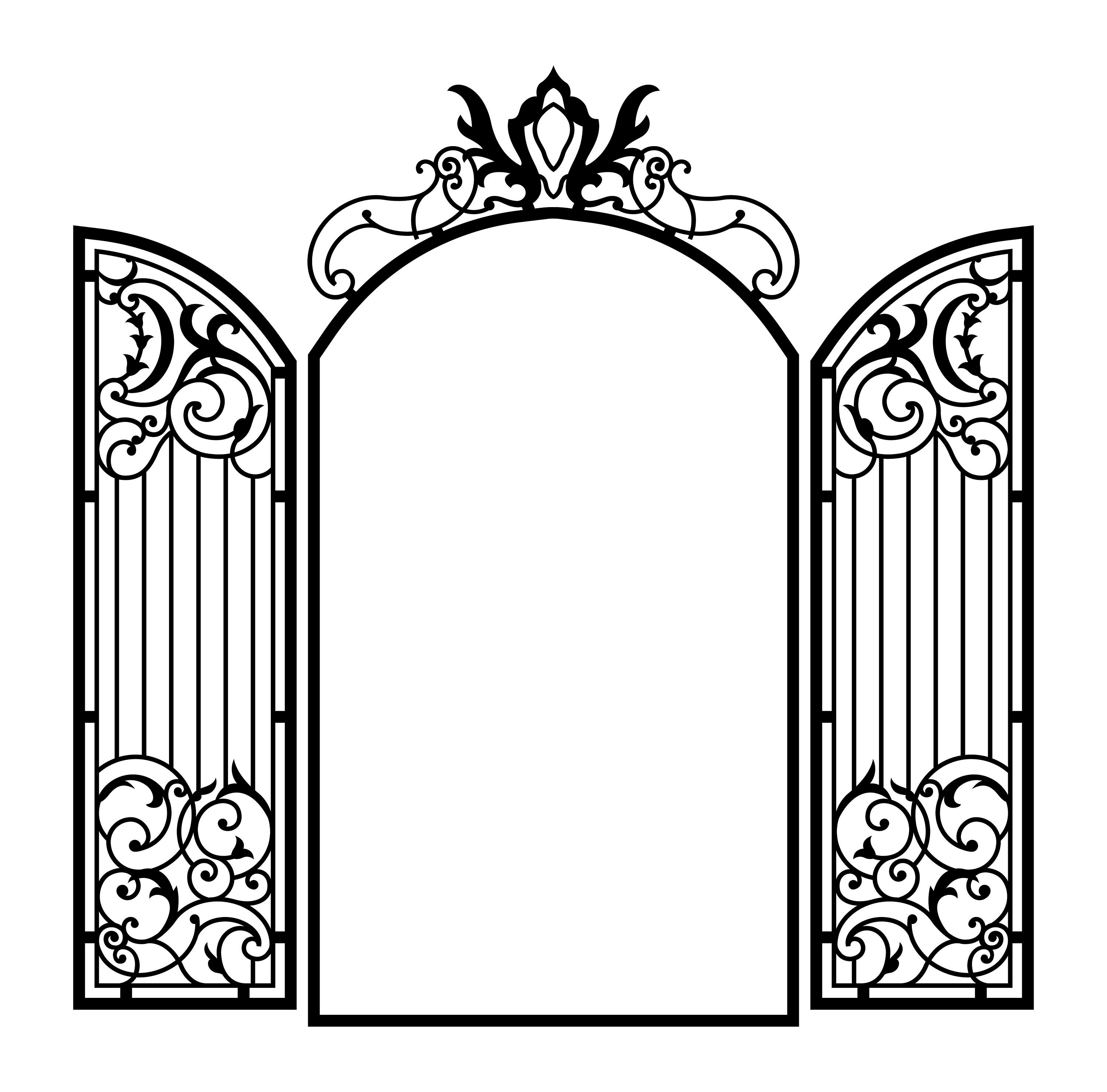 2 Forged Gate Designs With Header or Frame Around Gate. - Etsy