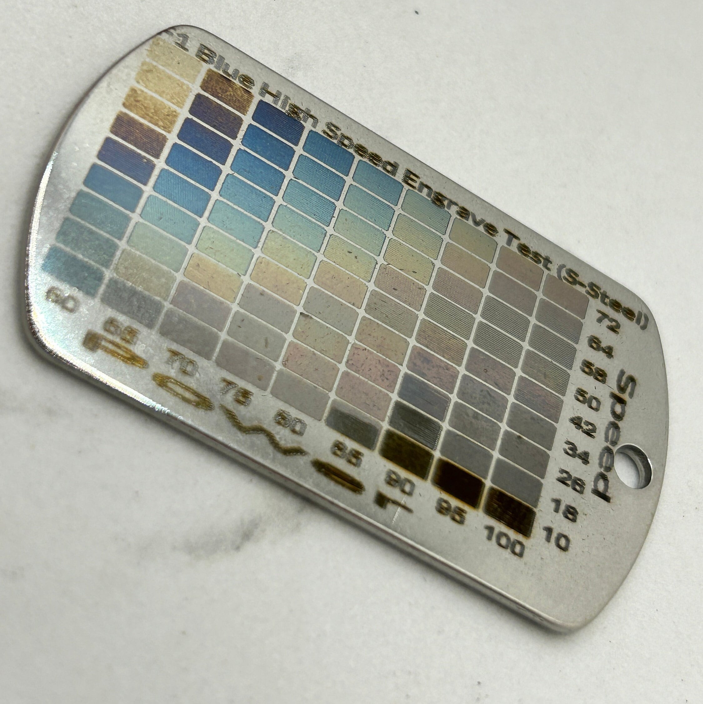 Xtool F1 Engraving and Cut & Color Test Grid Blue + IR Test Grid (wood ...