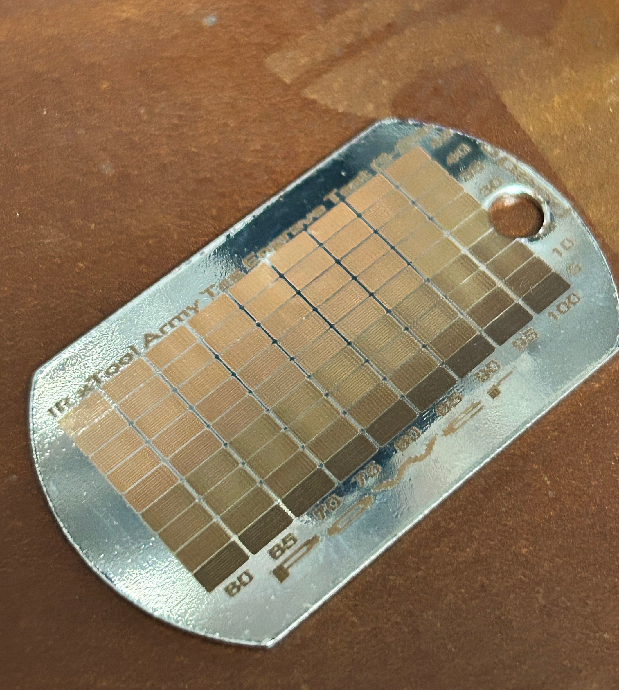 Xtool F1 Engraving and Cut & Color Test Grid Blue + IR Test Grid (wood ...