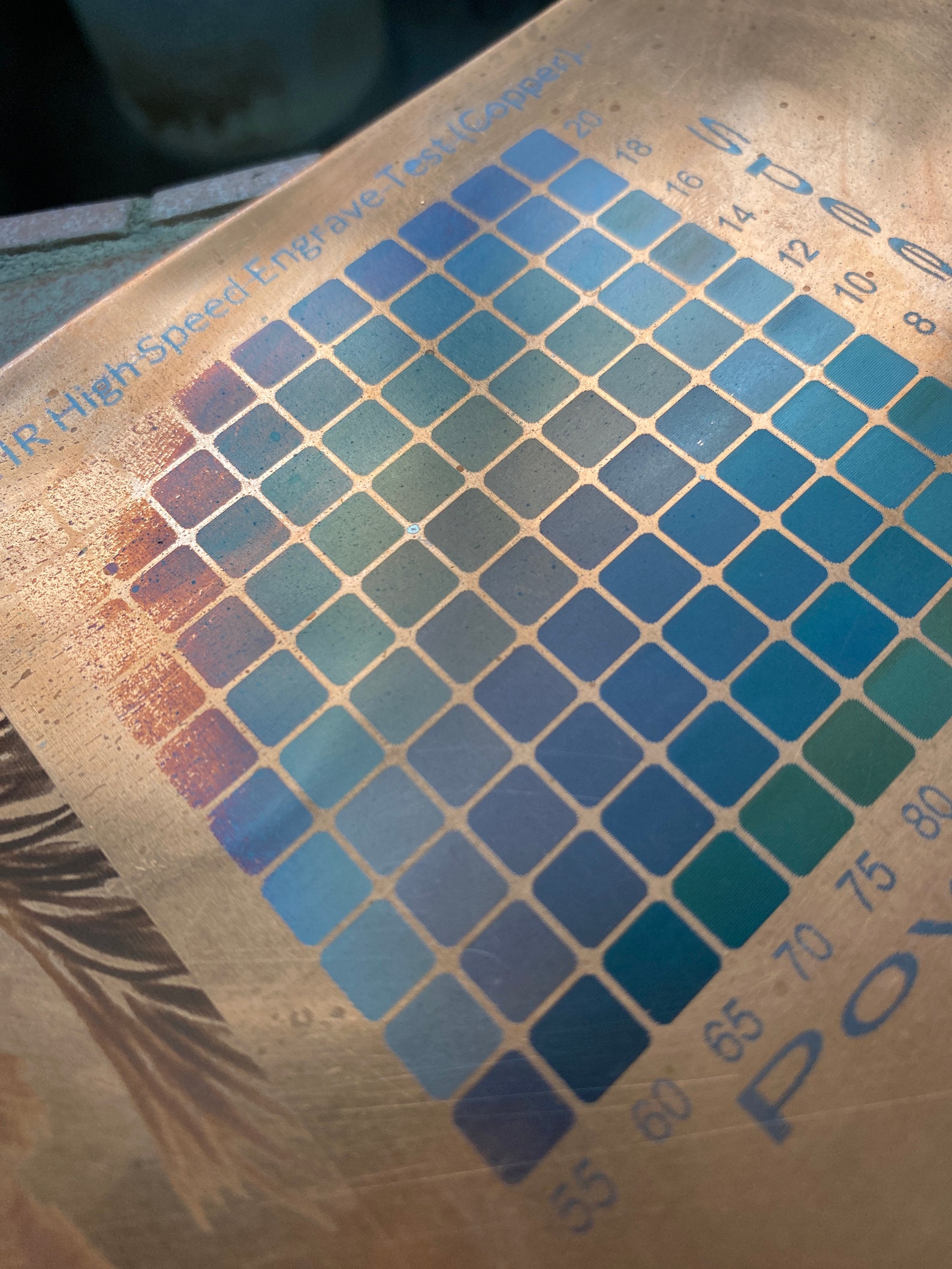 Xtool F1 Engraving and Cut & Color Test Grid Blue + IR Test Grid (wood ...