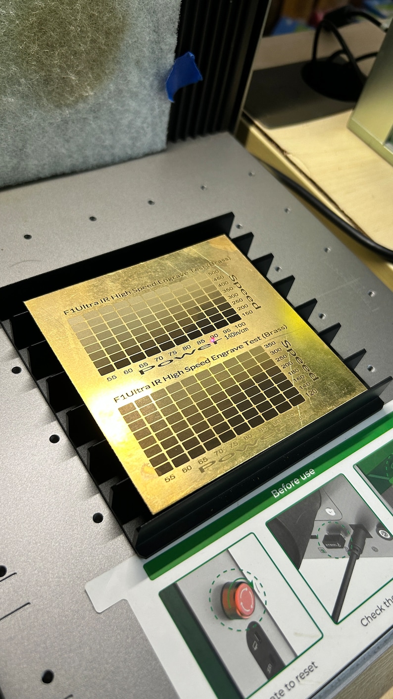 Xtool F1 Ultra Fiber Laser Test Grid: Metal Color Engraving (XCS Ver.2. ...