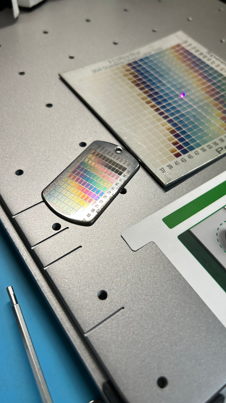 Xtool F1 Ultra Fiber Laser Test Grid: Metal Color Engraving (XCS Ver.2. ...