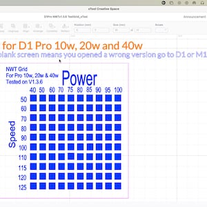 Speed & Power Test File V1.5.3 Latest Ver- (XCS) XTOOL Creative Space ...