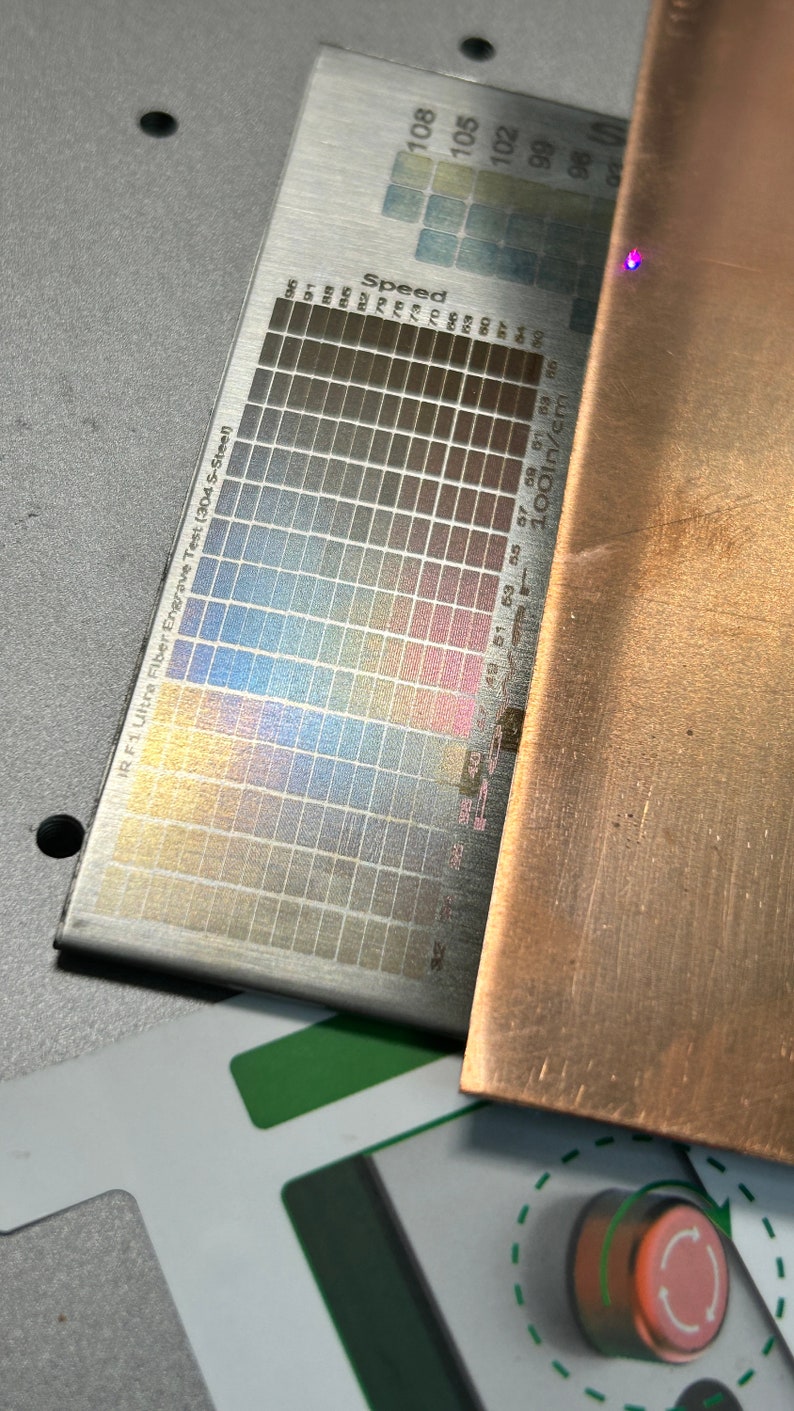 Xtool F1 Ultra Fiber Laser Test Grid: Metal Color Engraving (XCS Ver.2. ...