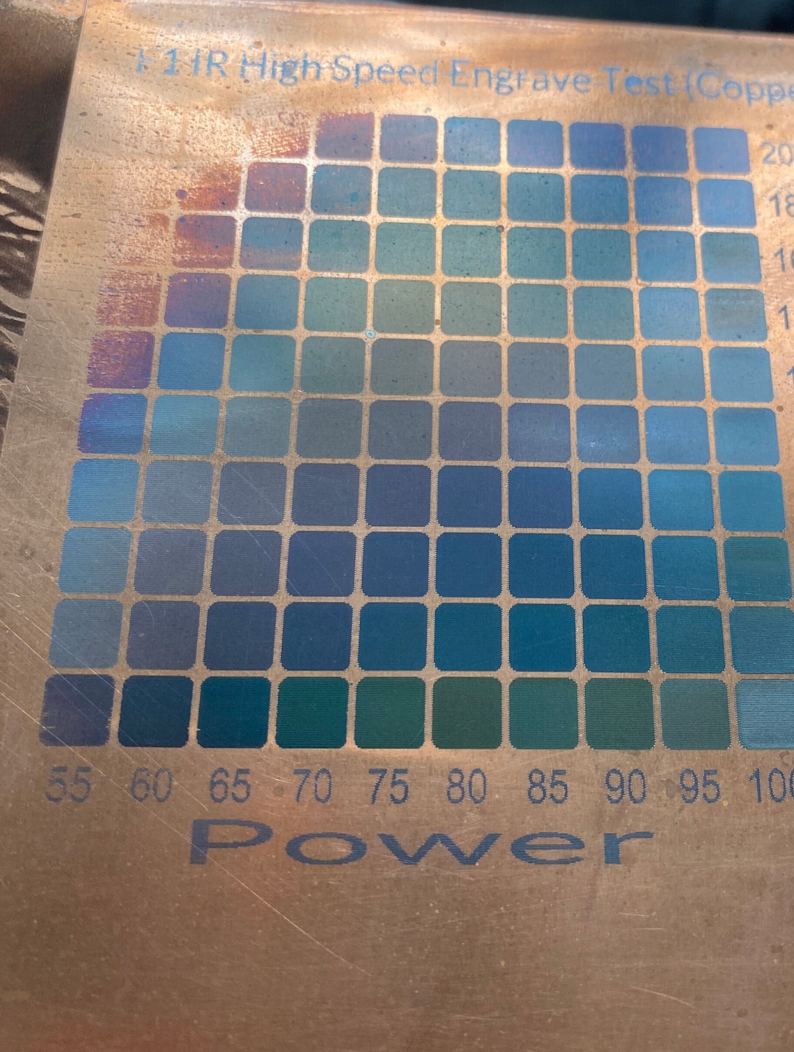 Xtool F1 Engraving and Cut & Color Test Grid Blue + IR Test Grid (wood ...