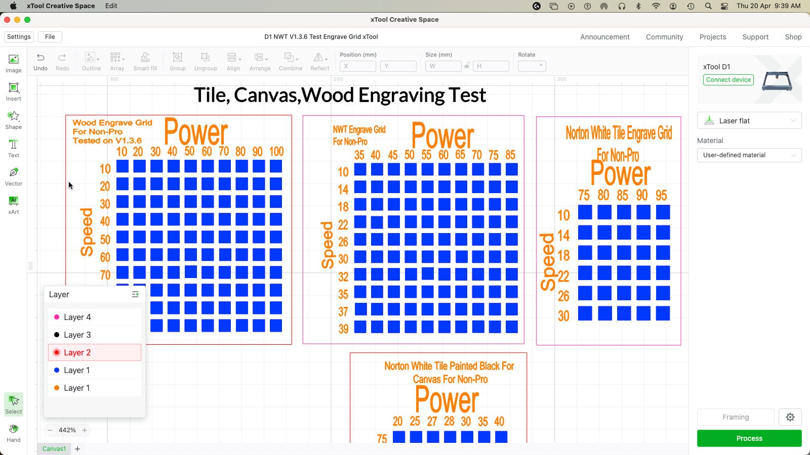 Speed & Power Test File V1.5.3 Latest Ver- (XCS) XTOOL Creative Space ...