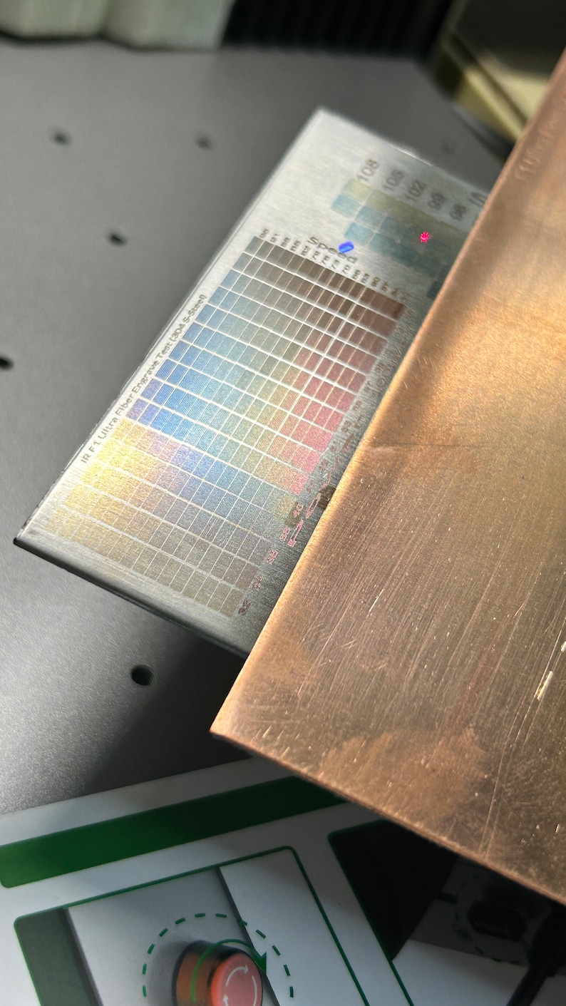 Xtool F1 Ultra Fiber Laser Test Grid: Metal Color Engraving (XCS Ver.2. ...