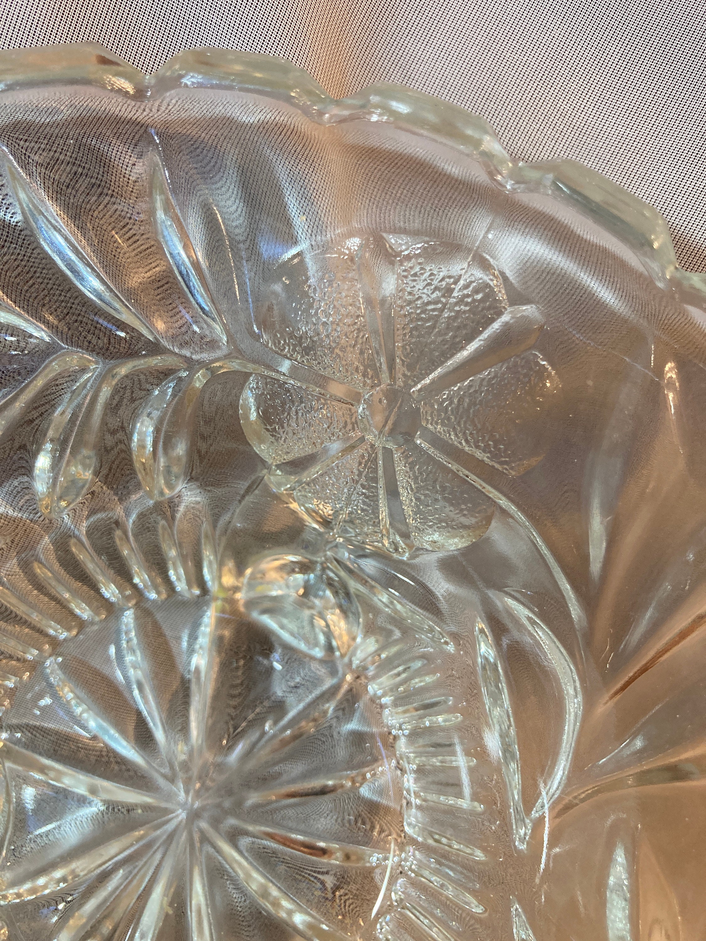 Vintage Pressed Glass Candy Dish - Etsy UK