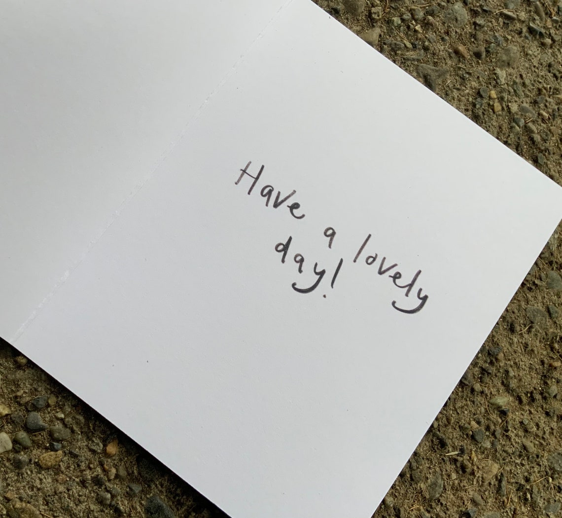 Hare Happy Birthday Card With Envelope and Sticker Seal, Rabbit, Note ...