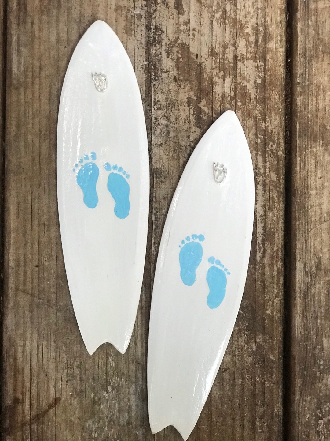Special Gift for Baby Shower or Brit Milah , Surfer Baby Foot Print ...
