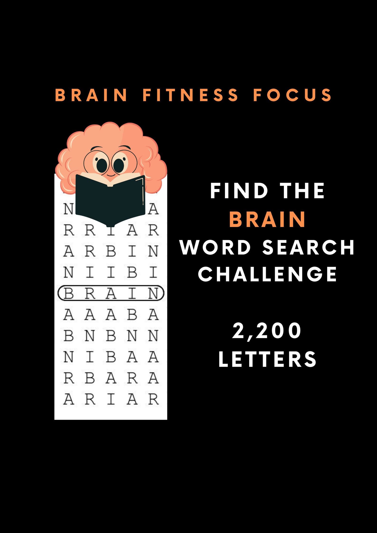 Brain Game 3-level Word Search Challenge - Find the Brain - Printable ...