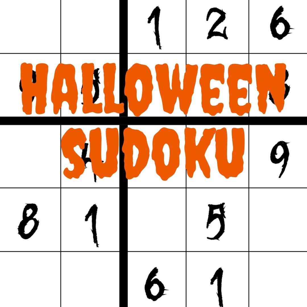 Halloween Sudoku Brain Game Challenge 5-level Hand Designed Set of ...