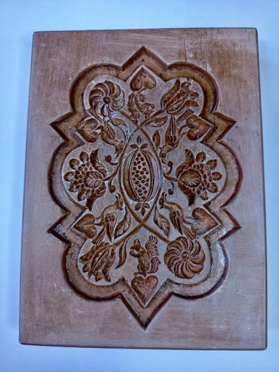 Rare Vintage German Ceramic Springerle Cookie Stamp Press Mold Wedding ...