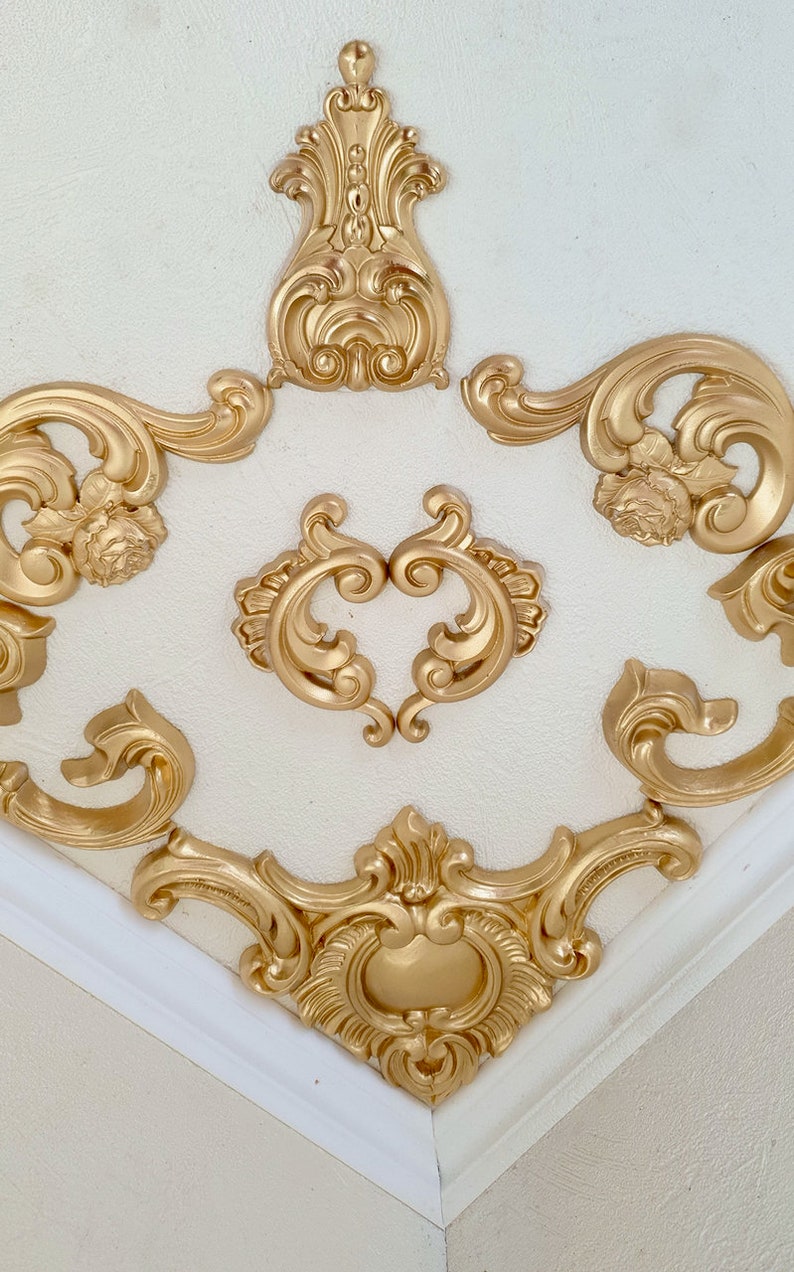 Fantastic Stucco Corner for the Ceiling in White Gold or - Etsy