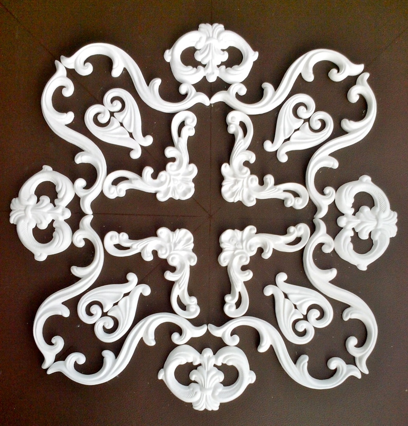 Gips Verzierung Dekor Ornament Stuck gips Relief Stuckdekor - Etsy.de