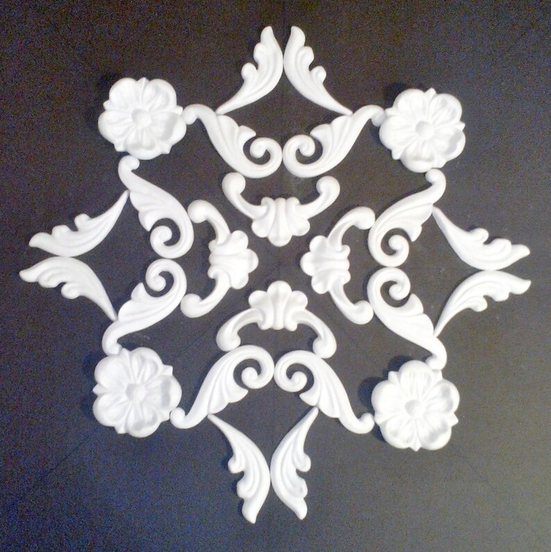 Gips Verzierung Dekor Ornament Stuck gips Relief Stuckdekor ...