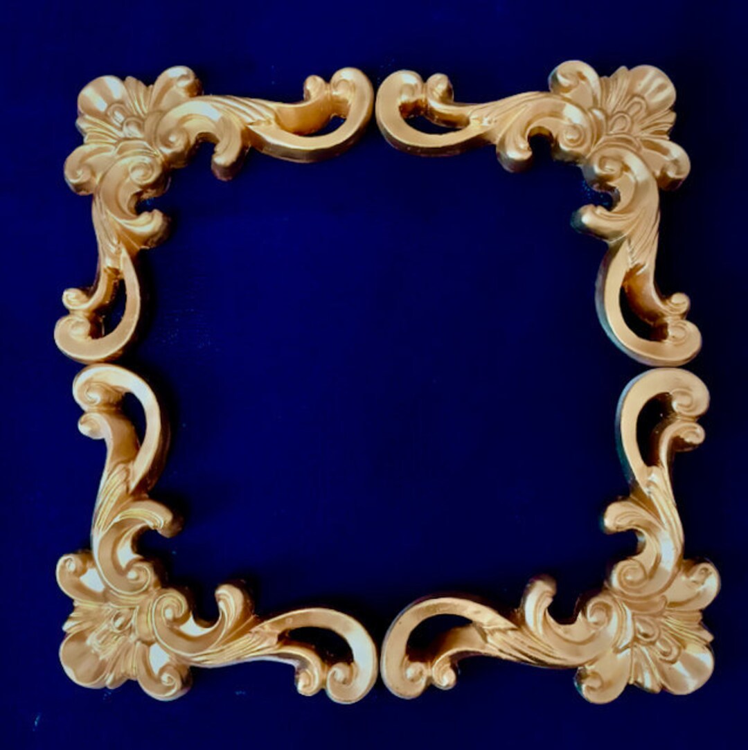 Set of 4 Stucco Corners in GOLD Decor Ornament Plaster Relief ...