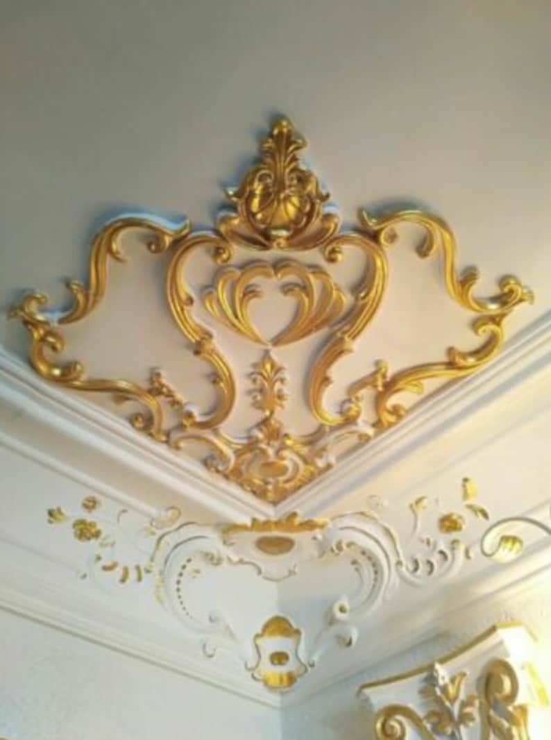 Dreamy Stucco Corner for the Ceiling in White, Gold, Silver or Partial ...